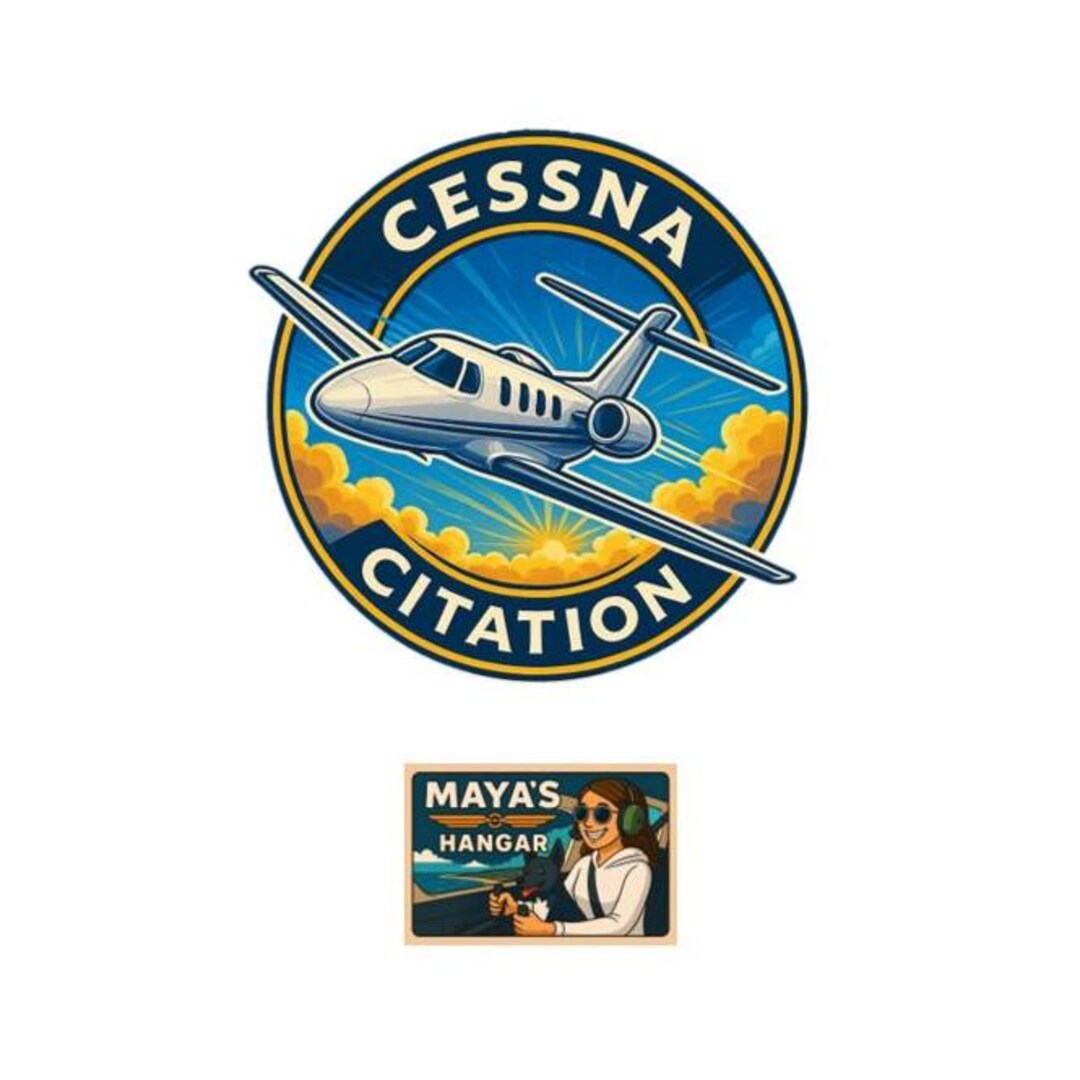 Cessna Citation Jet Sticker | Waterproof Glossy Vinyl | Bizjet Pilot ...