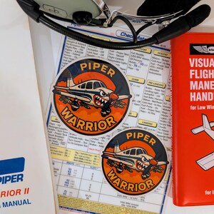 Piper Warrior Sticker | Glossy Vinyl | Pilot Gift | Shark-tooth Warbird ...