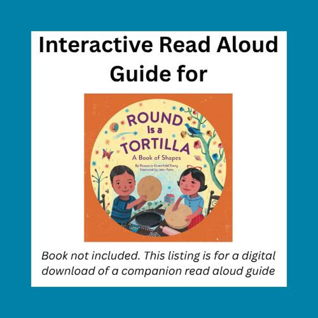 ROUND IS A TORTILLA Interactive Read Aloud Guide Printable Companion ...