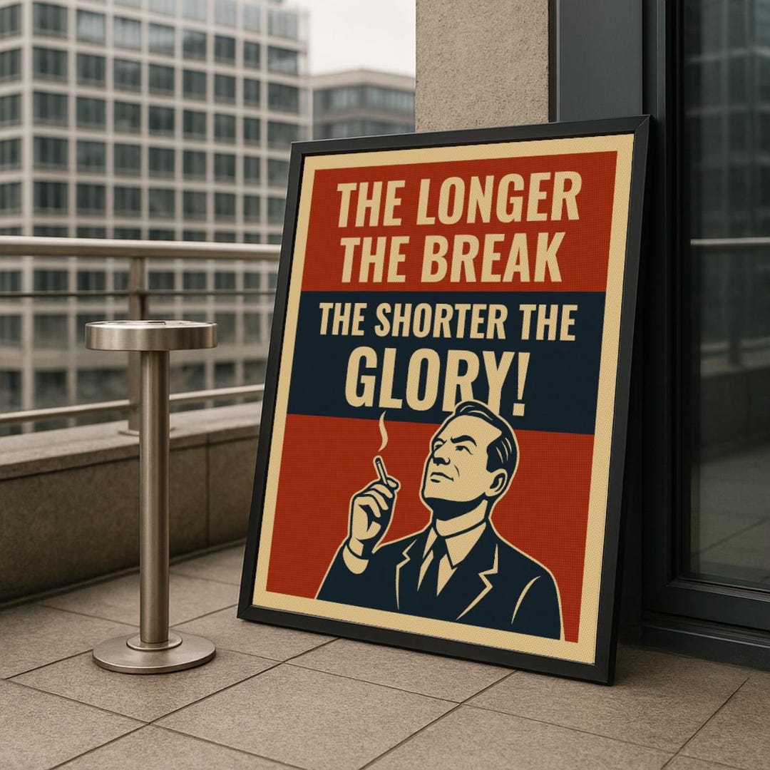 Funny Office Poster – Retro Digital Download Wall Art for Smokers ...