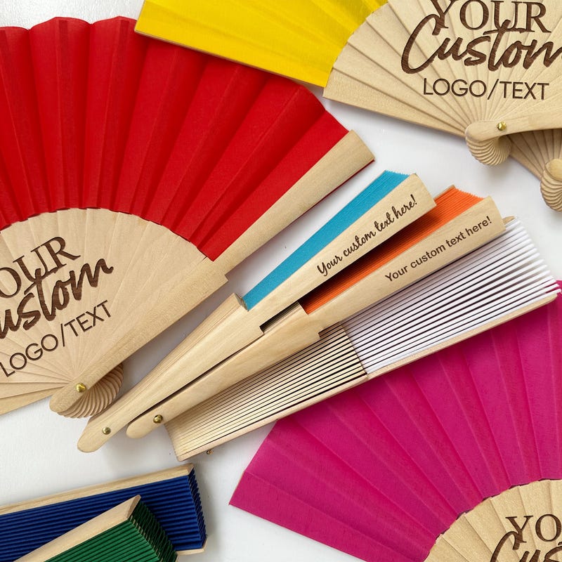 Hand Fan With Custom Logo - Etsy