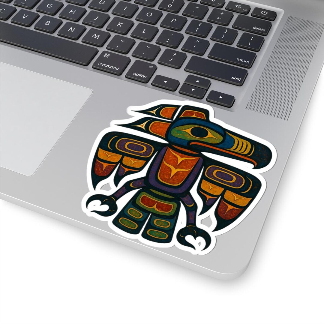 Haida Tlingit Sticker, Native Thunderbird Totem, Raven, Culturally ...