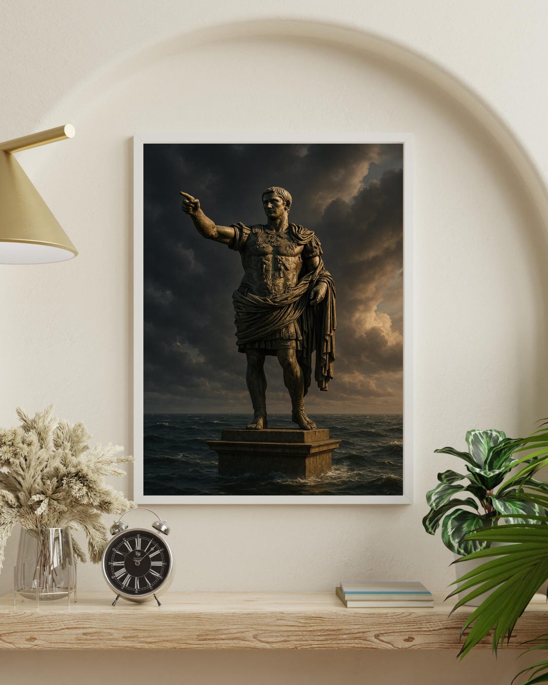 Roman Emperor Statue Poster – Epic Classical Sculpture Wall Art – Dark ...