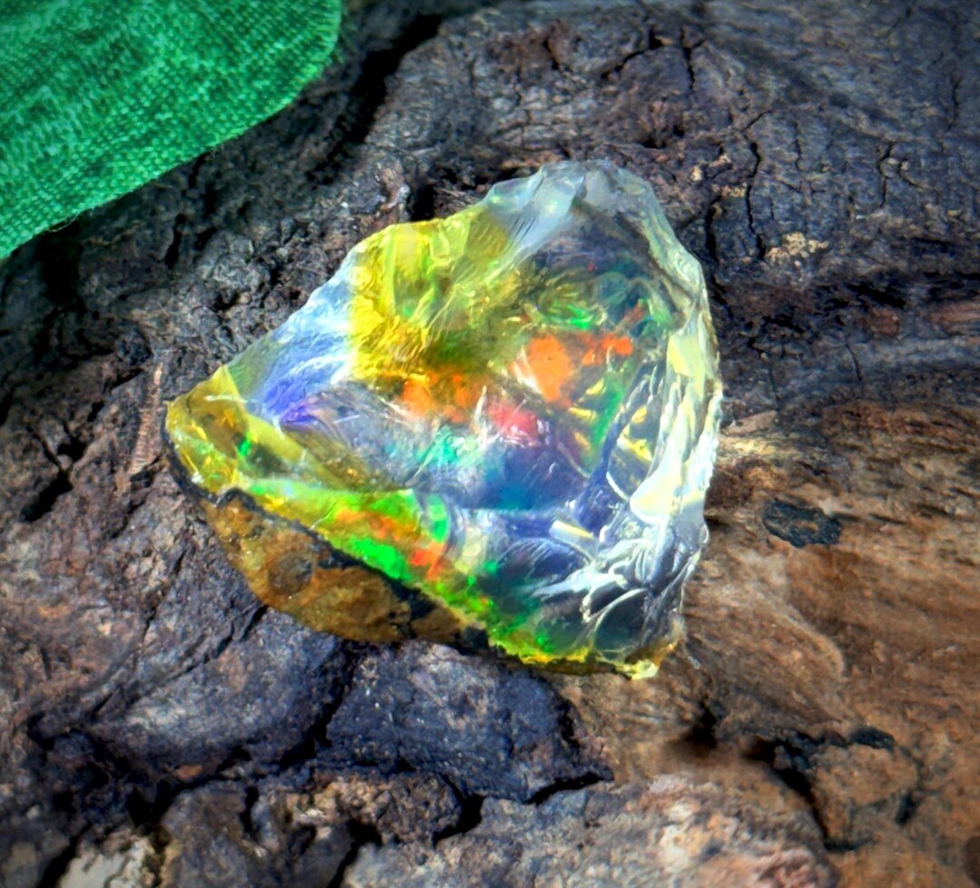 26.30 Carat Natural Ethiopian Opal Rough Welo Fire AAA Quality Raw Opal ...