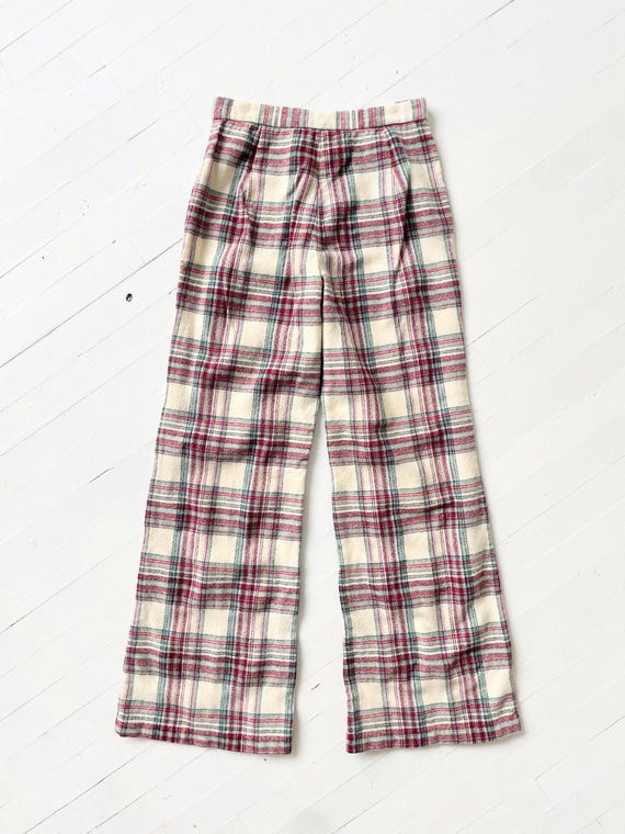 1970s Red Green + Cream Check Suit - Gem