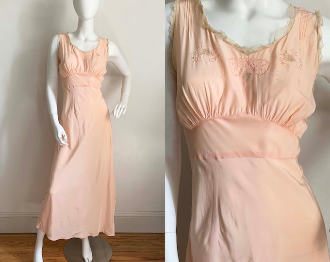 1940s Pink Rayon Slip - Etsy