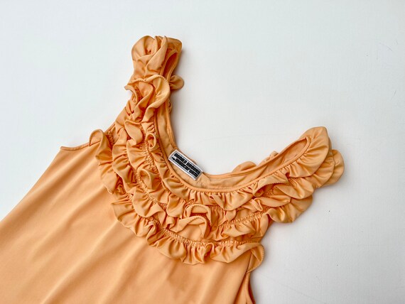 Donald Brooks Peach Ruffle Slip - Gem