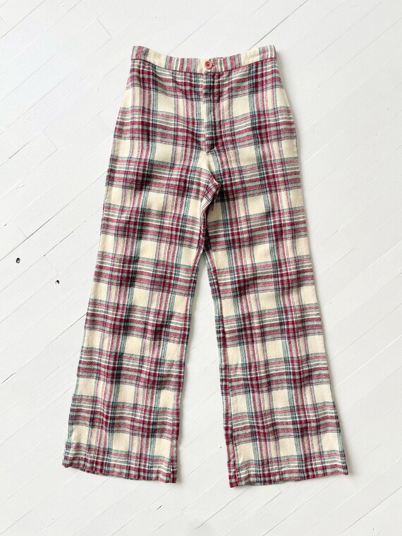 1970s Red Green + Cream Check Suit - Gem