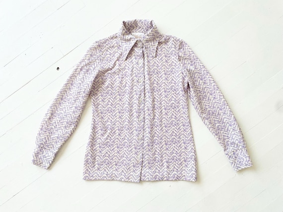 1970s Founding Father Signatures Dagger Collar Shirt - Gem