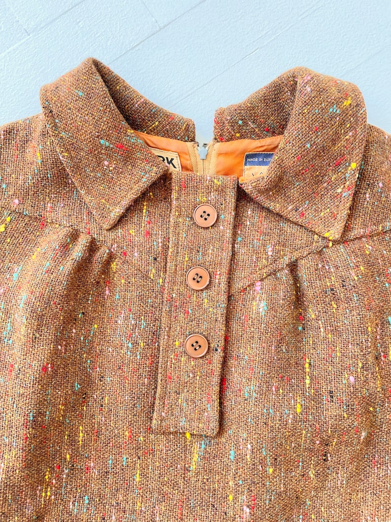 1960s Ossie Clark Speckled Brown Wool Jacket - Etsy