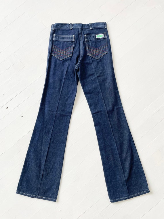 1970s Rainbow Pocket Bell Bottom Jeans - Gem