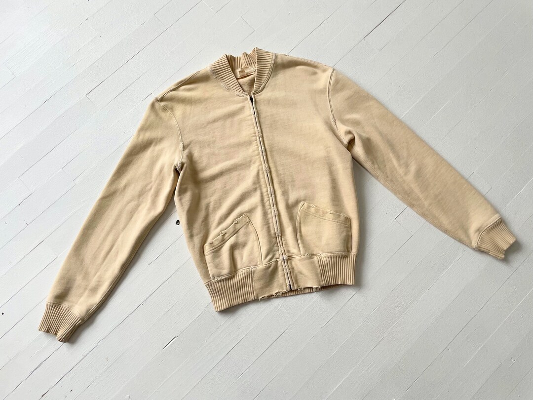 Double RRL Distressed Cream Cotton Cardigan Jacket - Etsy