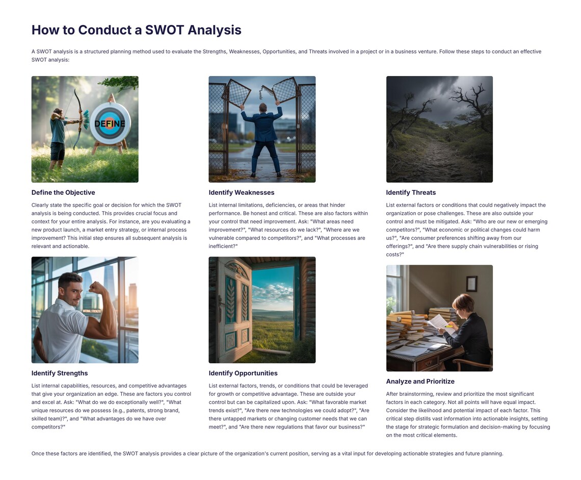 SWOT & TOWS Analysis Templates | Business Strategy (editable) - Etsy ...