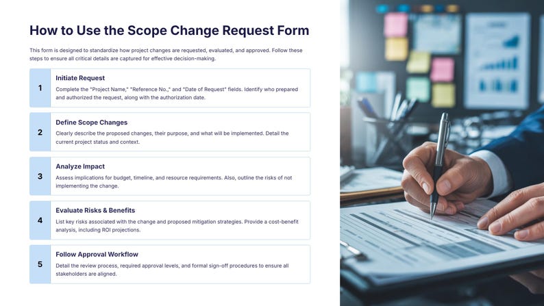 Scope Change Management Template, Editable PPT PMO Tools - Etsy