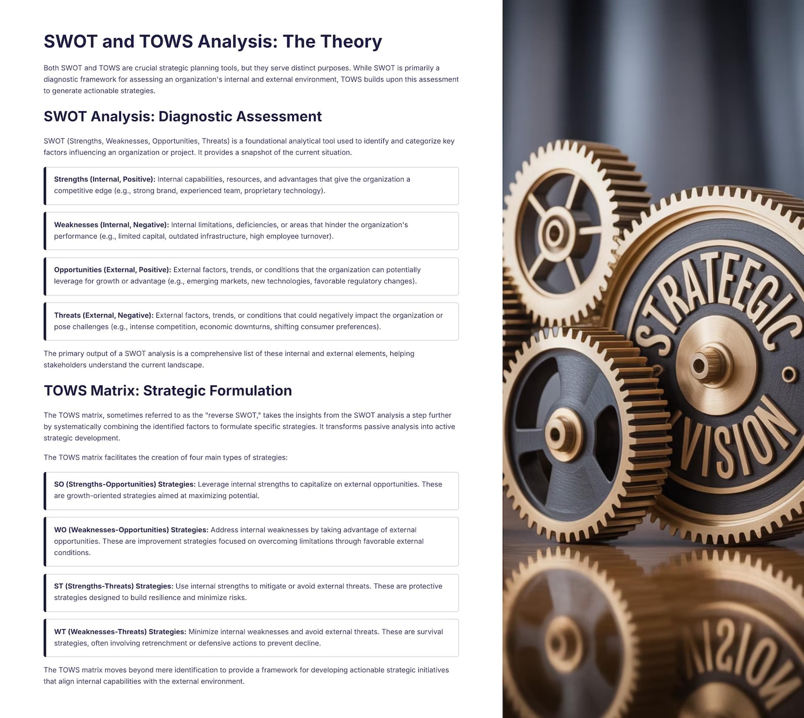 SWOT & TOWS Analysis Templates | Business Strategy (editable) - Etsy ...
