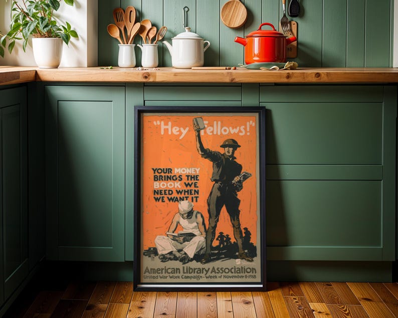 WWI Propaganda Poster: American Library Association Vintage Print ...