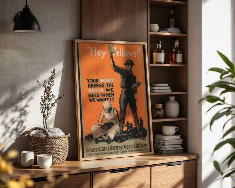 WWI Propaganda Poster: American Library Association Vintage Print ...