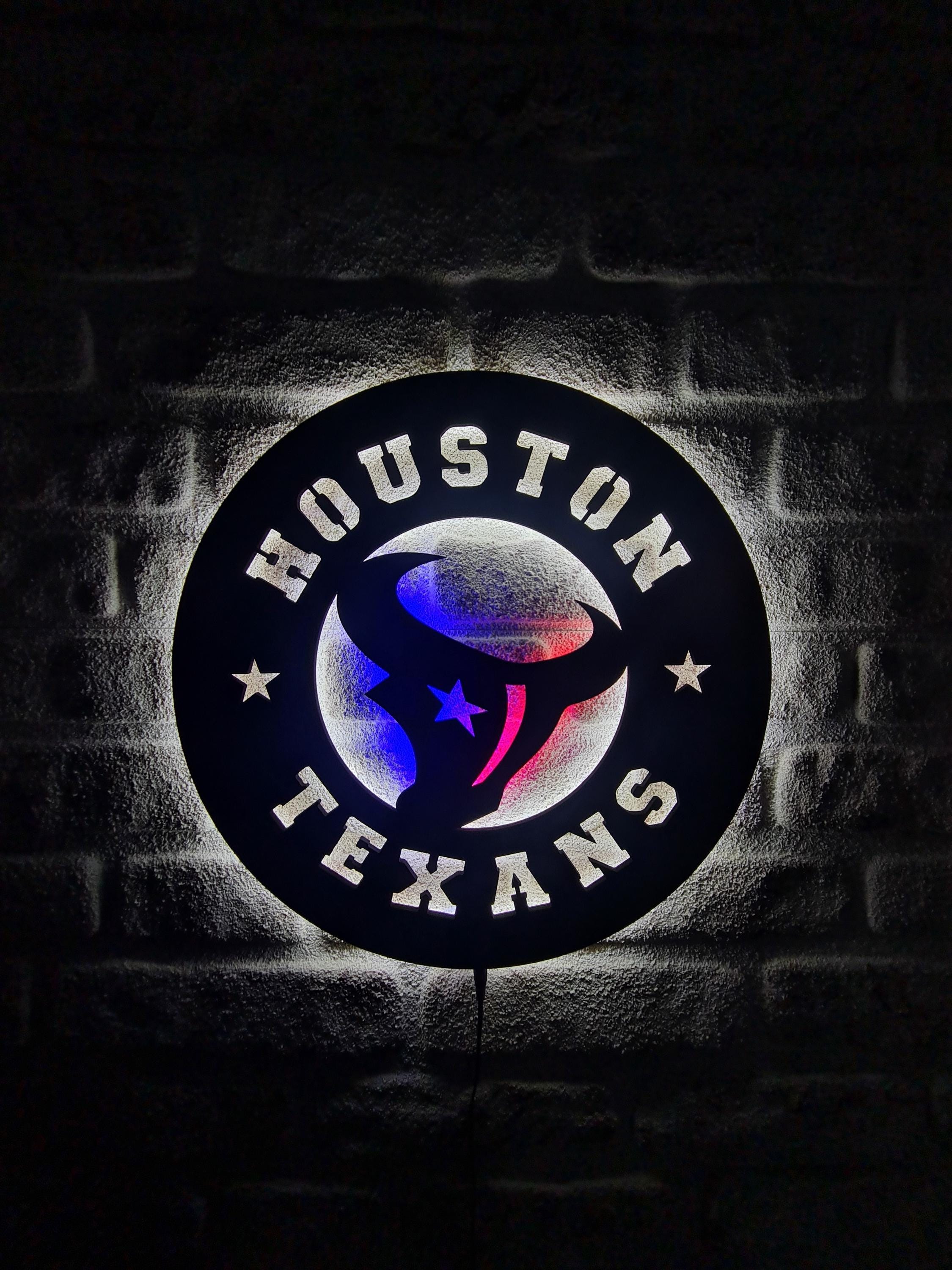 Houston Texans Led Lighted Sign, American Football Team Emblem ...
