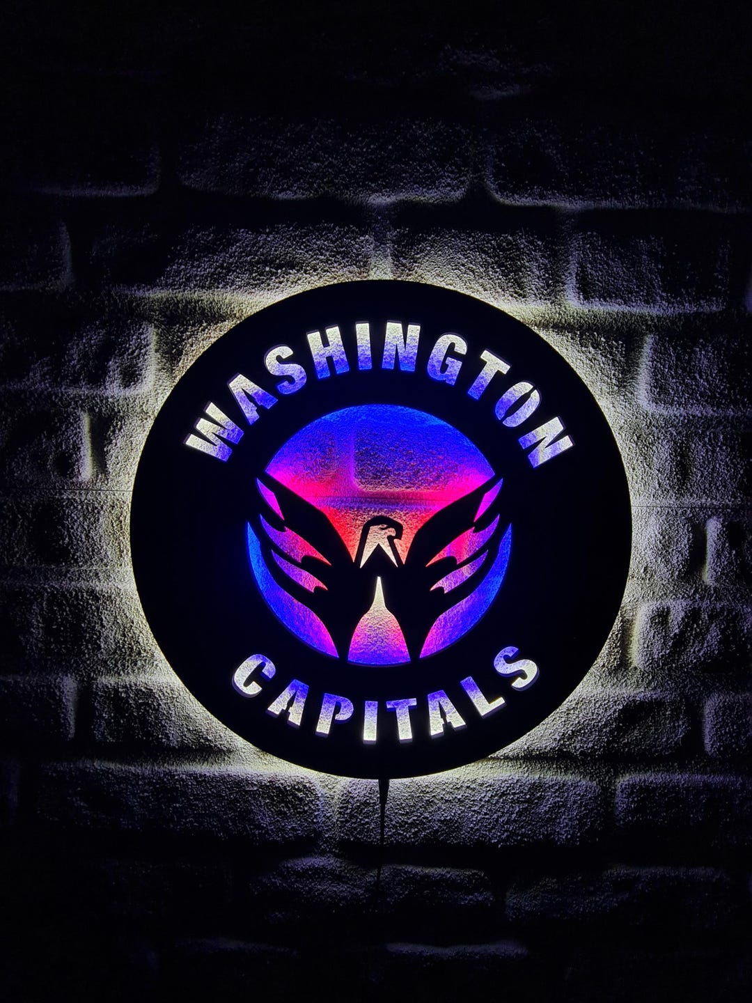 Washington Capitals Led Lighted Sign, Capitals Ice Hockey Team Emblem ...