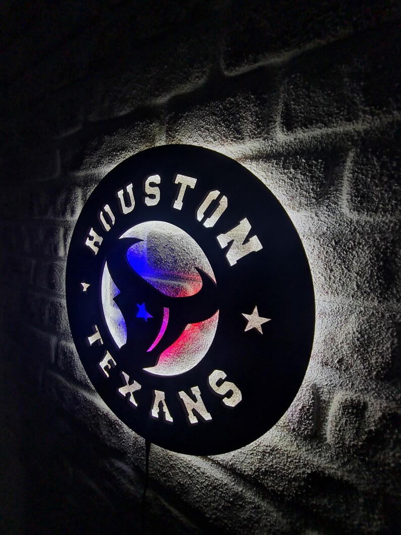 Houston Texans Led Lighted Sign, American Football Team Emblem ...