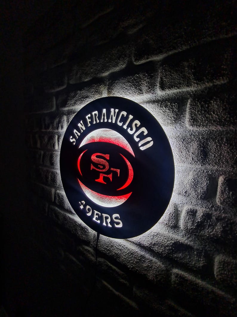 San Francisco 49ers Led Lighted Sign, American Football Team Emblem ...
