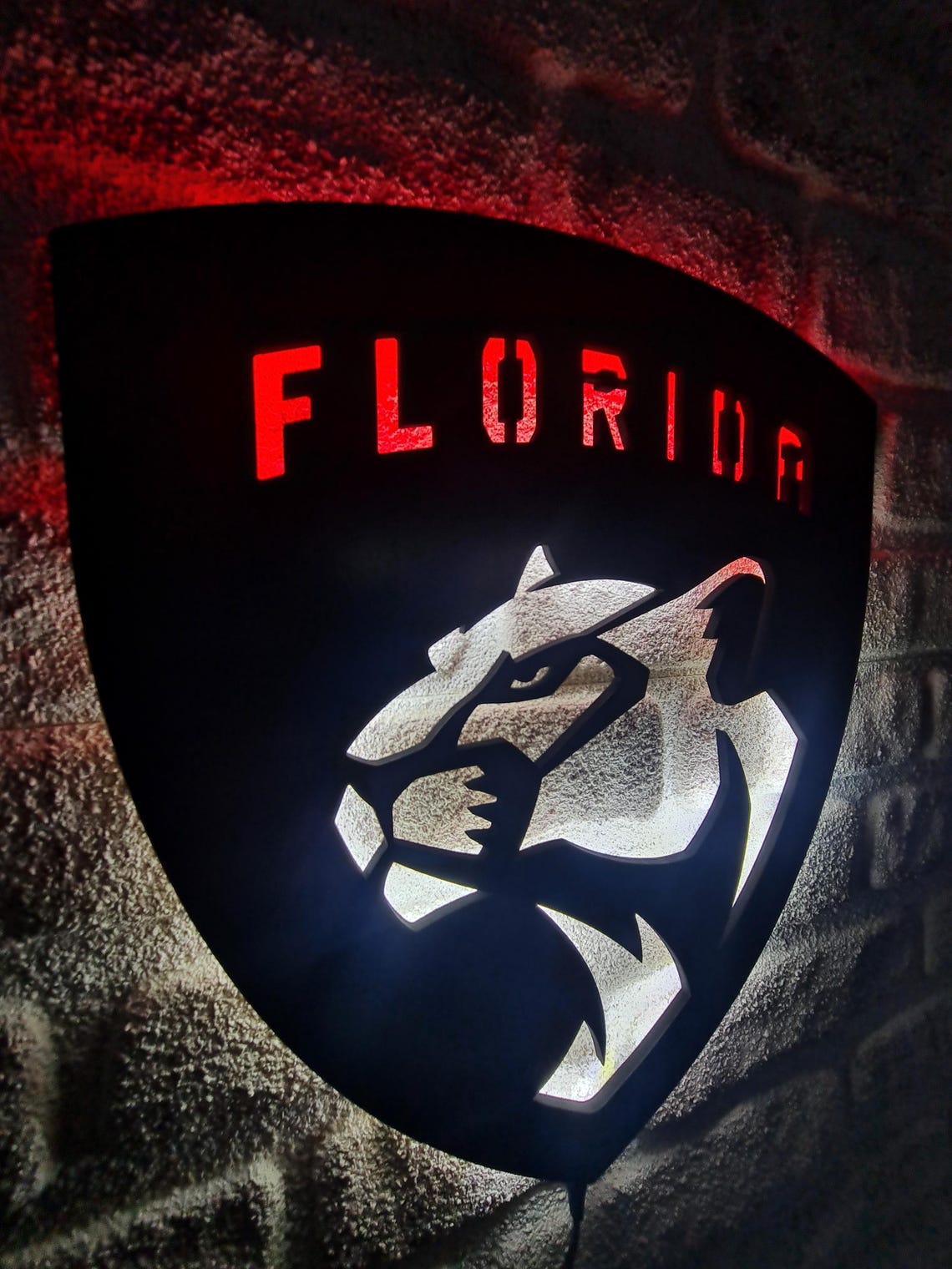 Florida Panthers Led Lighted Sign, Ice Hockey Team Emblem Illuminated ...