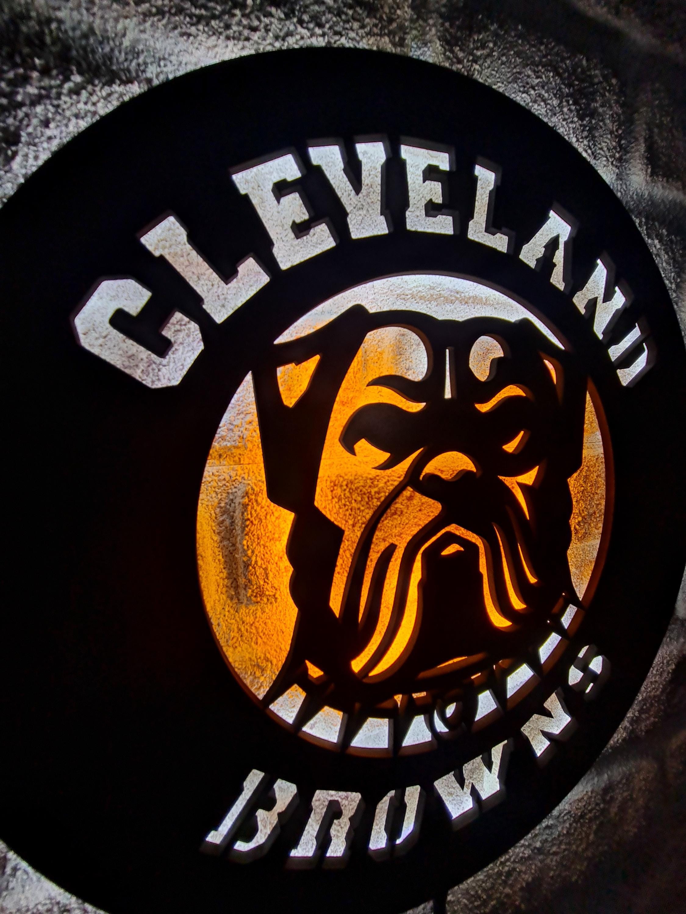 Cleveland Browns Led Lighted Sign, American Football Team Emblem ...