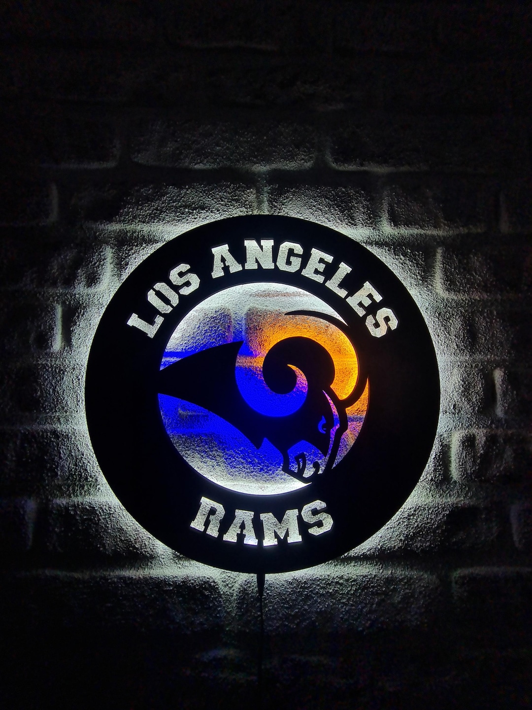 Led Lighted Los Angeles Rams Sign, American Football Team Emblem ...
