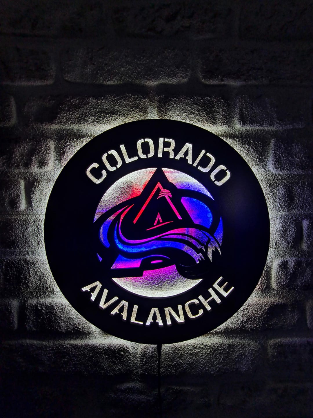 Colorado Avalanche Led Lighted Sign, Avalanche Ice Hockey Team Emblem ...