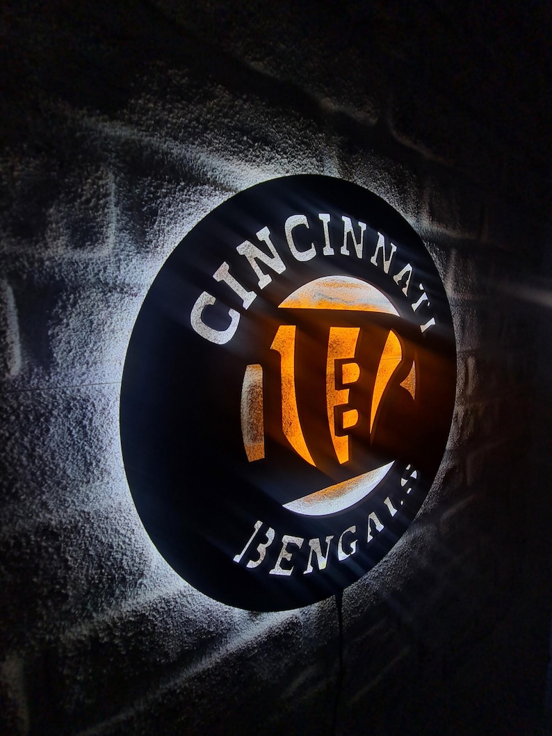 Cincinnati Bengals Led Lighted Sign, American Football Team Emblem ...