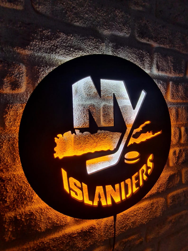 New York Islanders Led Lighted Sign, Ny Islanders Ice Hockey Team ...
