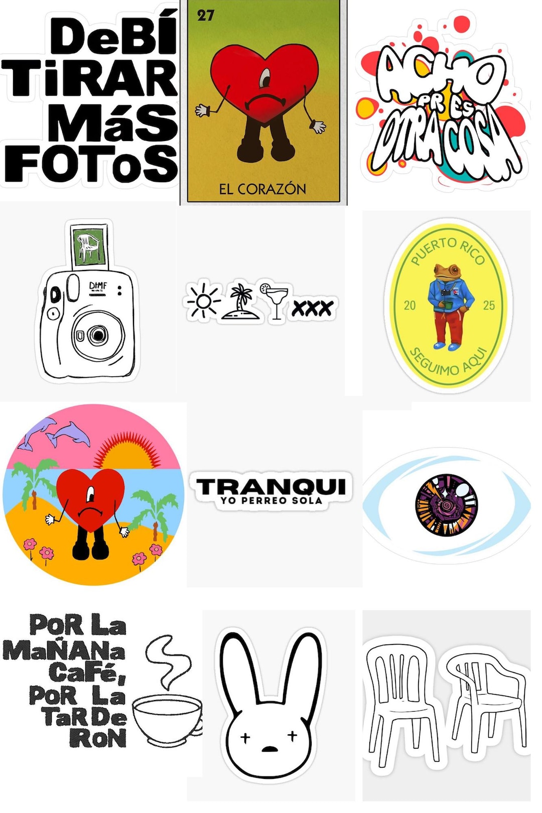 Bad Bunny Stickers - Etsy