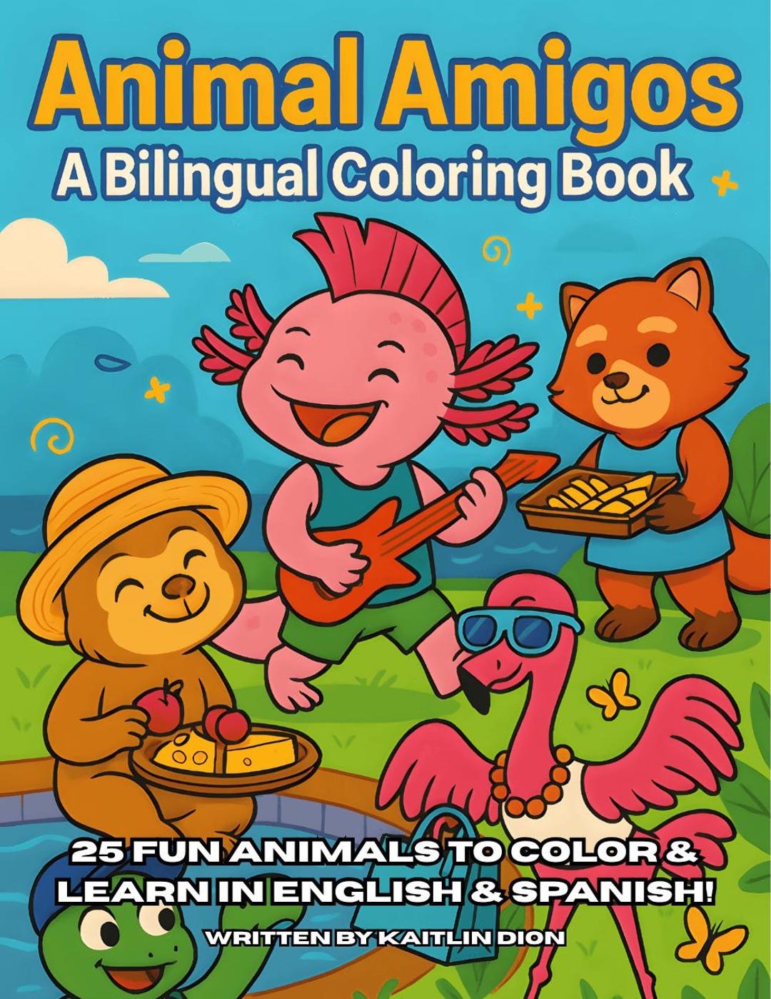 Bilingual Animal Coloring Book: English & Spanish Learning (PDF ...