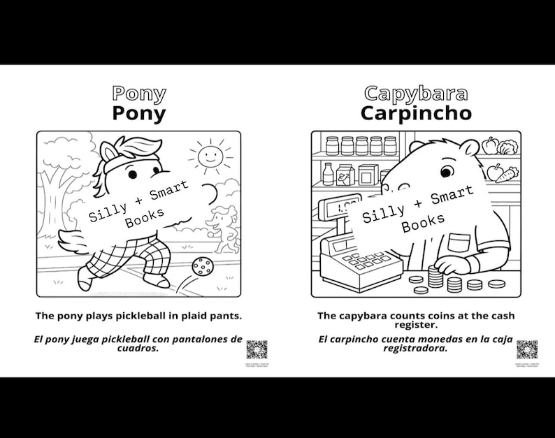 Bilingual Animal Coloring Book: English & Spanish Learning (PDF ...