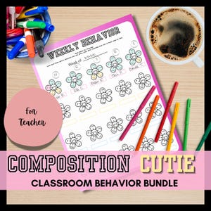 Composition Cutie Behavior Chart Bundle | Printable Classroom ...