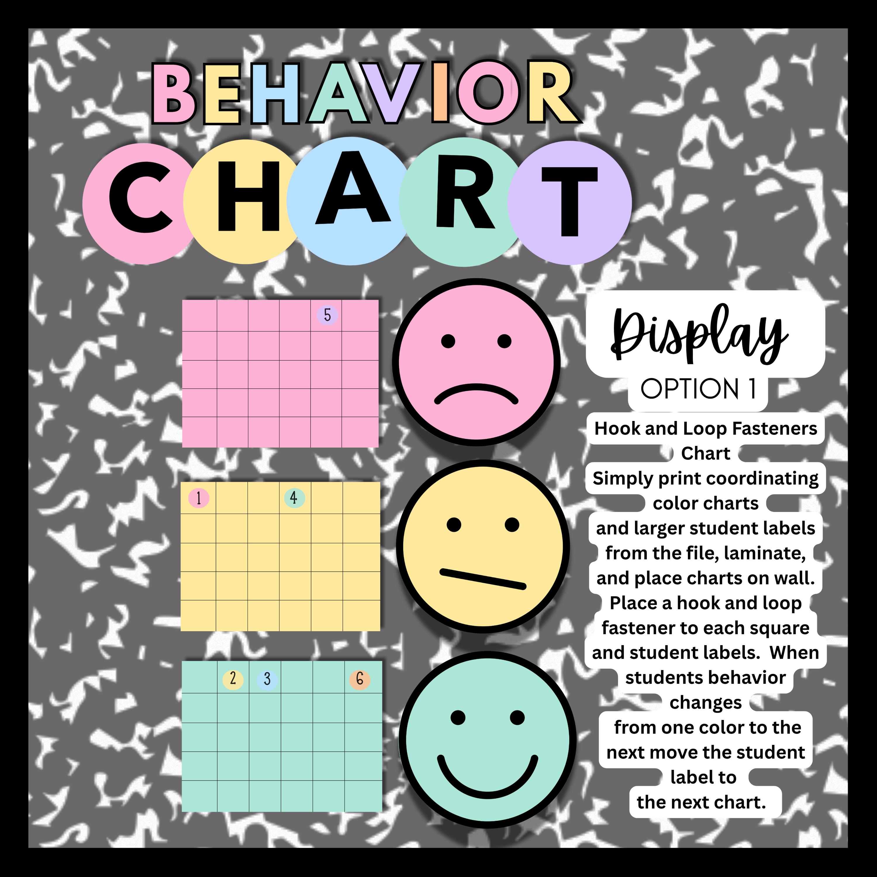 Composition Cutie Behavior Chart Bundle | Printable Classroom ...