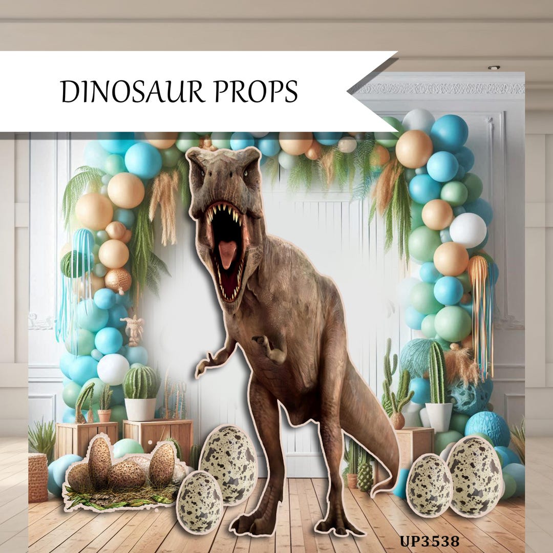 DINOSAUR PROPS Coroplast Plastic Props Cutouts Party Decor Decorations ...