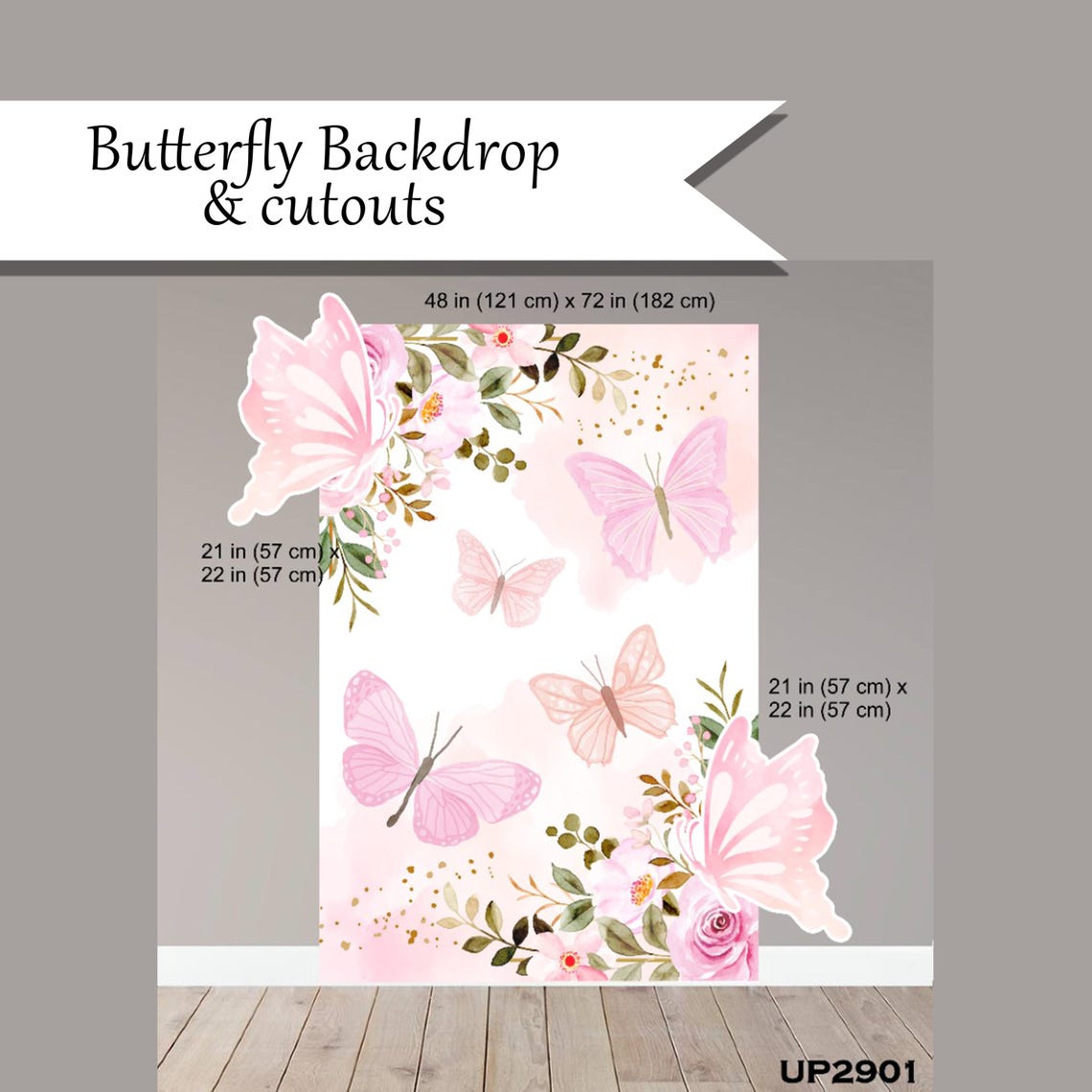 BUTTERFLY Backdrop Coroplast Plastic Props Cutouts Party Decor ...