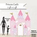7.5FT Tall PINK CASTLE Backdrop Coroplast Plastic Props Cutouts Party ...