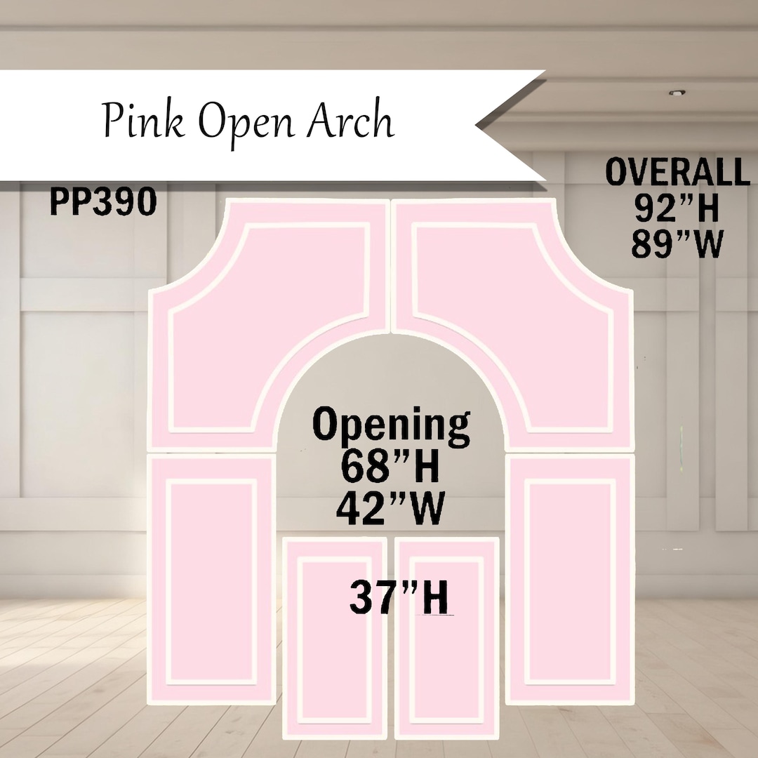 PINK OPEN ARCH Backdrop Coroplast Plastic Props Cutouts Party Decor ...