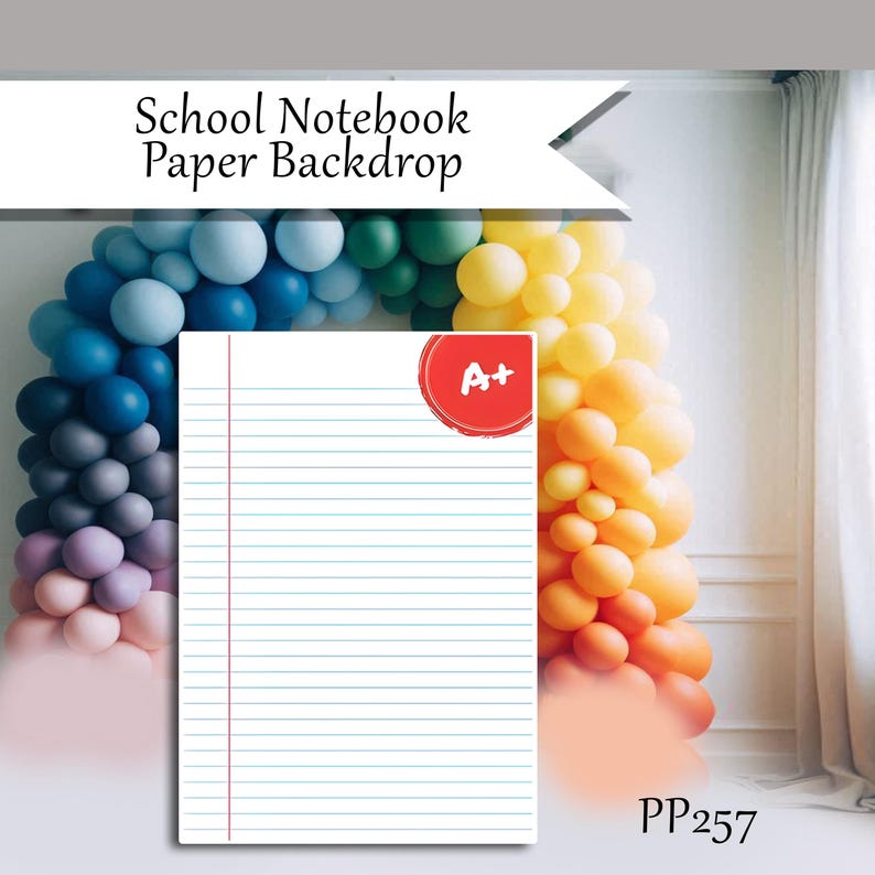 Approx 4ftw X 6ftt School Notebook Paper Coroplast Plastic Backdrop ...