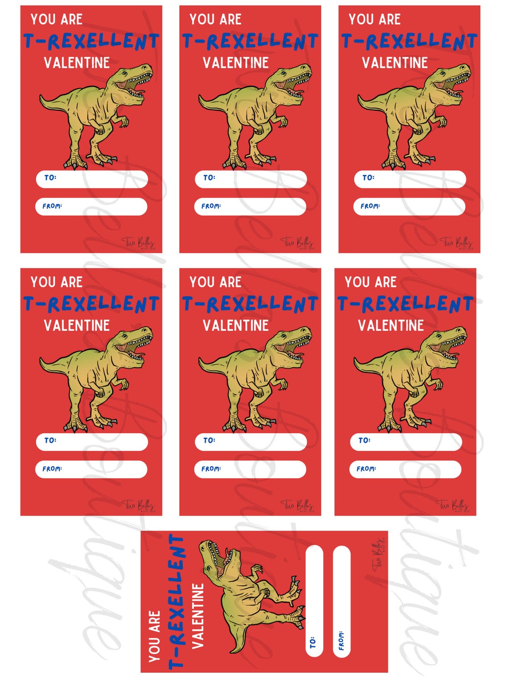 PRINTABLE T-rex Valentine's Day Cards,t-rex Valentine's Day Card,t-rex ...