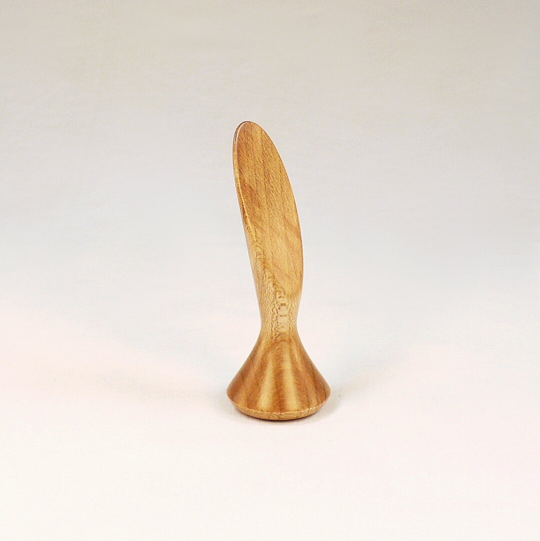 Lamp Finial, Smooth Crescent Pattern, Regular Maple, 3" Tall X 1.1" Dia ...