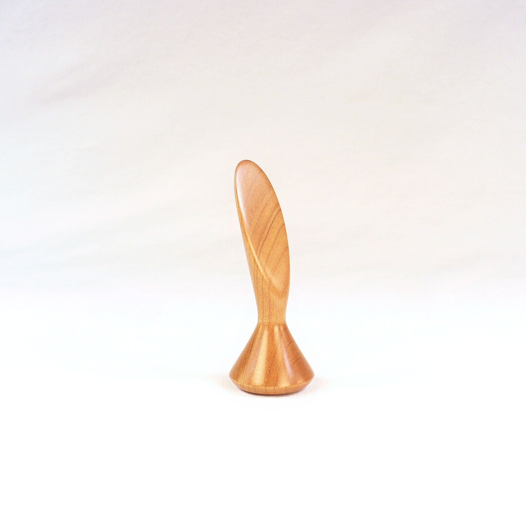 Lamp Shade Finial, Cherry Wood, Crescent Pattern, 3" Tall X 1.1" Dia - Etsy