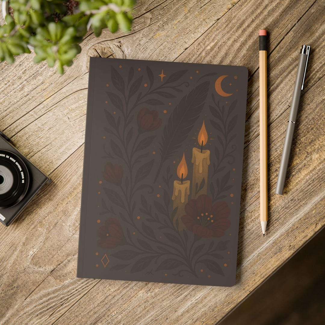 Witchy Warlock Journal: Candle & Floral Fantasy Notebook - Etsy