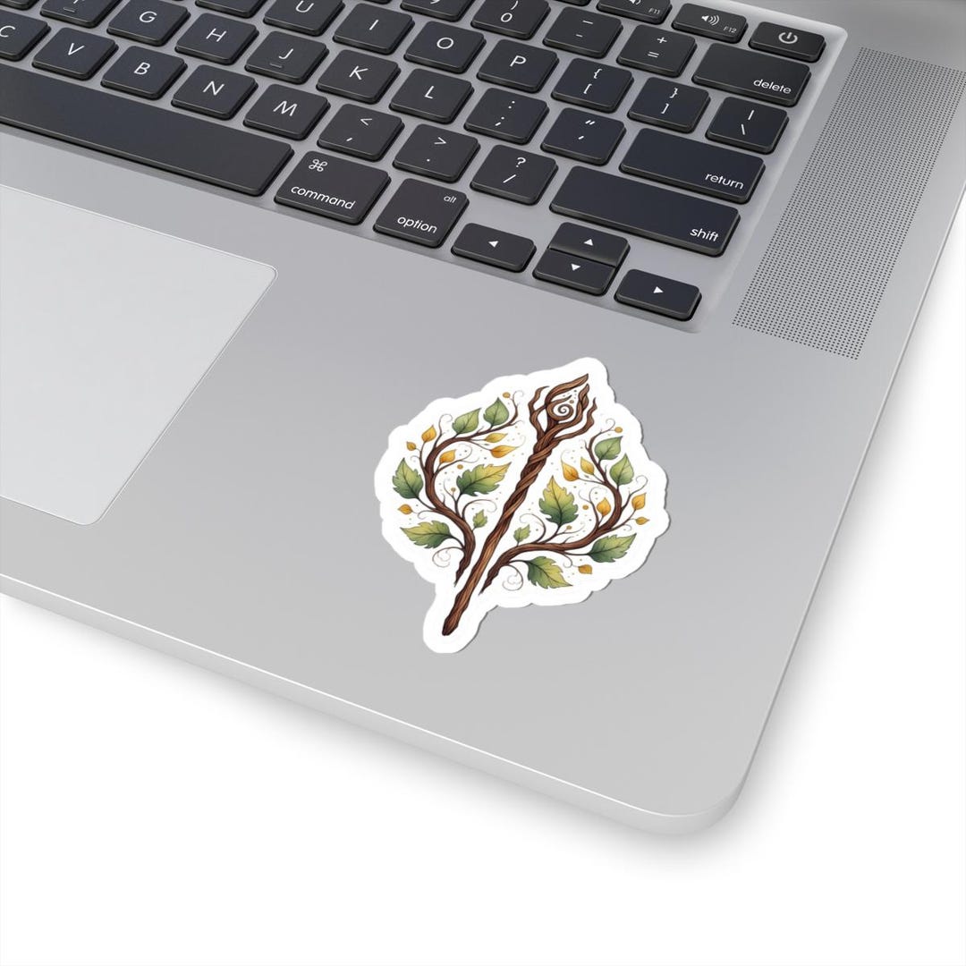 Enchanted Forest Druid Staff Sticker: Fantasy D&D Vinyl Decal - Etsy