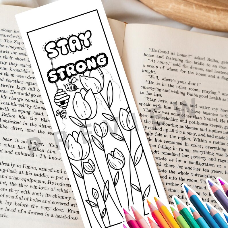 Hand-drawn Positive Affirmation Coloring Bookmarks | SEL Activity for ...