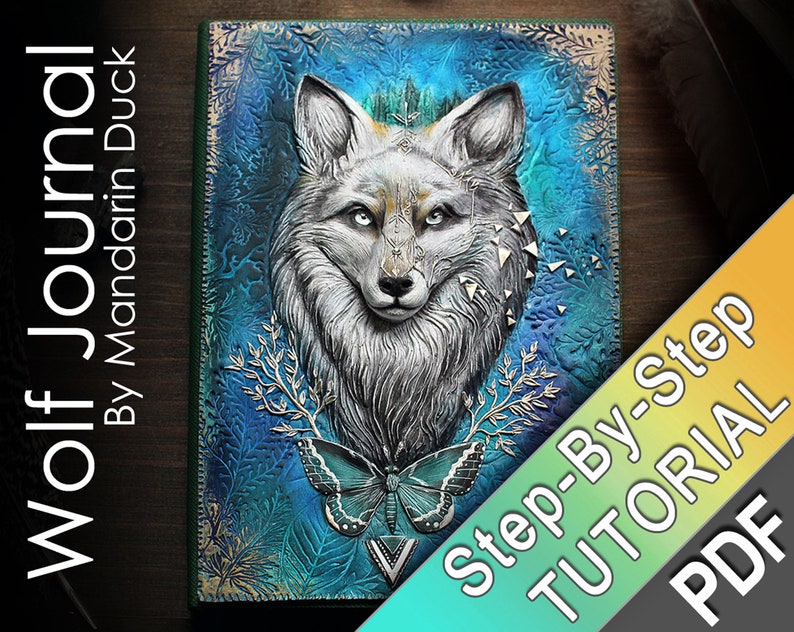 Mystical Wolf Polymer Clay Journal Tutorial wild animal fur | Etsy
