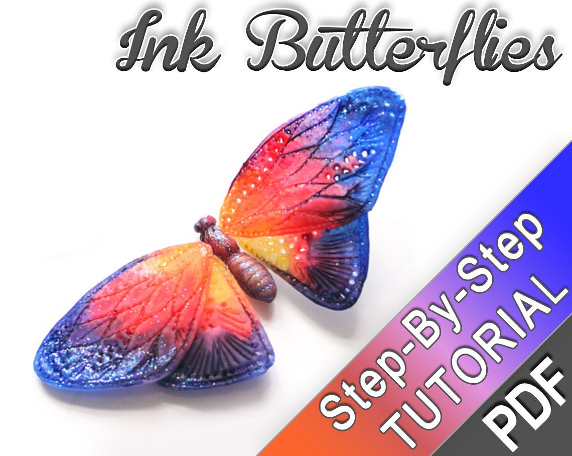Ink Butterfly Polymer Clay Tutorial PDF Tutorial - Etsy