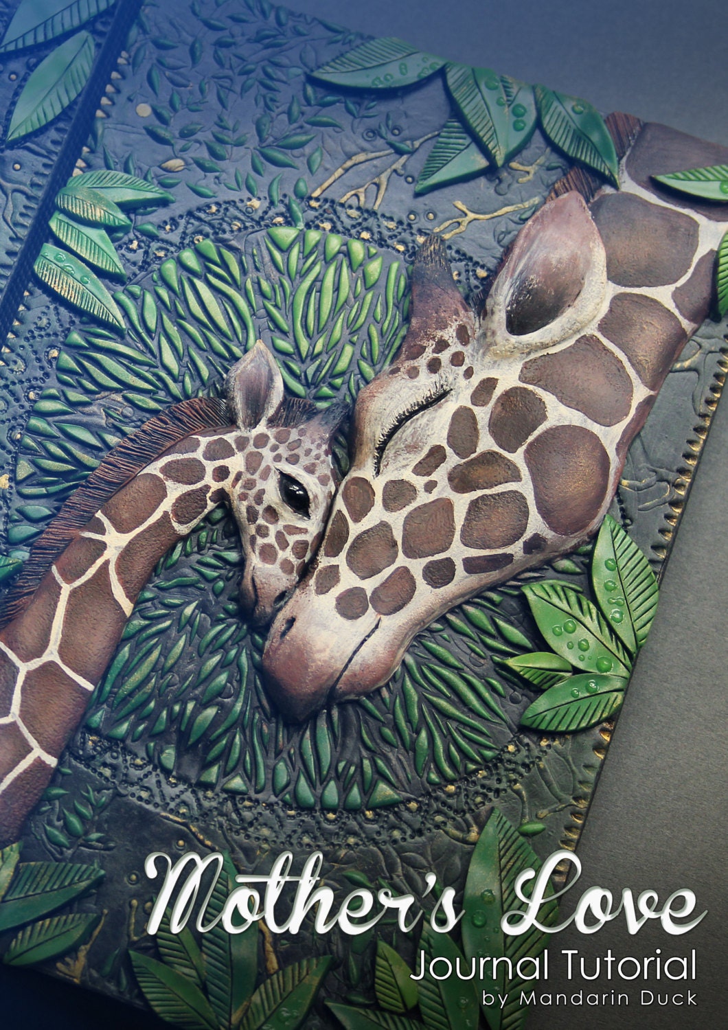 Polymer Clay Journal Tutorial - Giraffe Journal - Leather Imitation ...